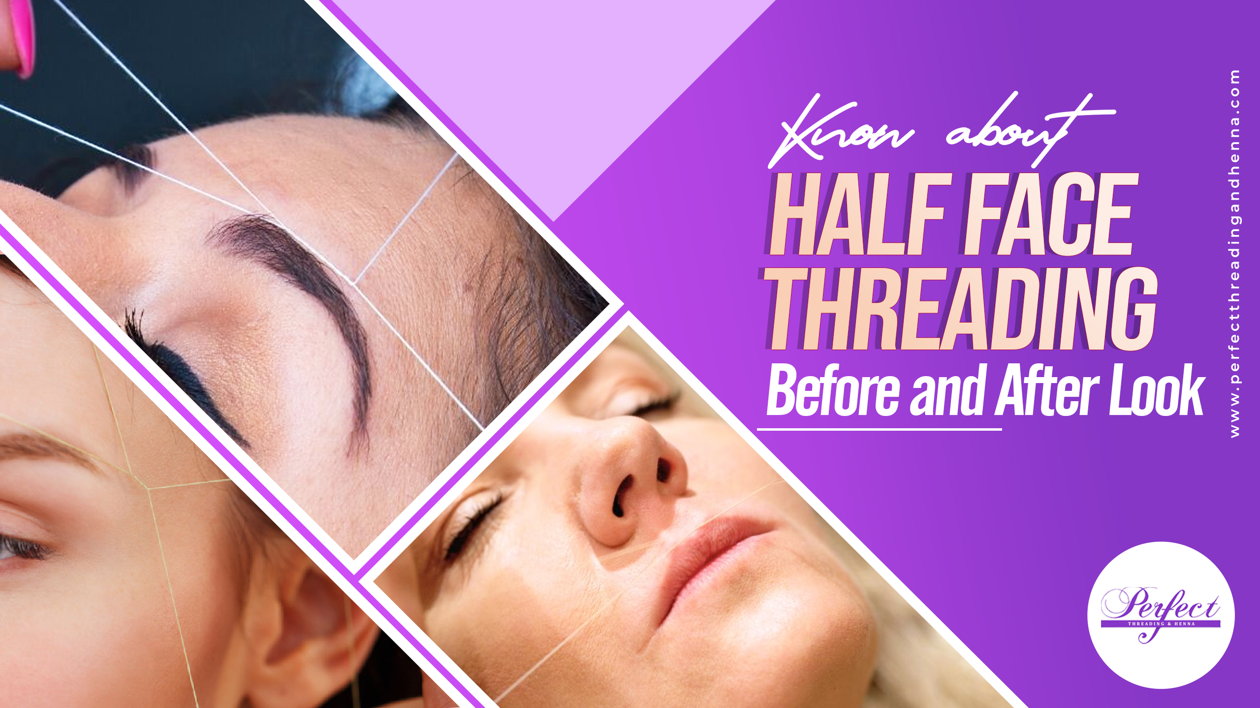 Half Face Threading Before And After Look